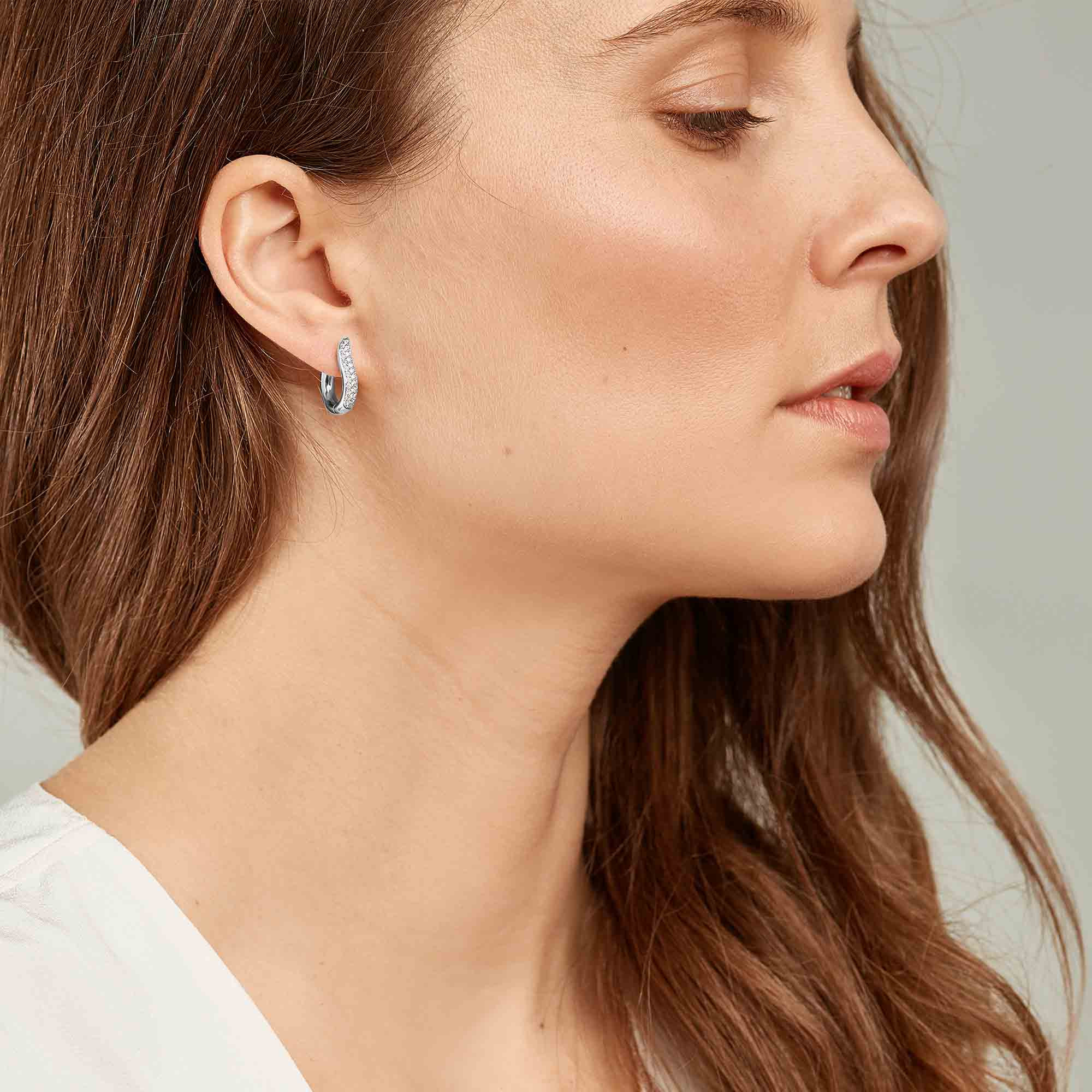 Tamara Comolli Signature Hoop Ohrringe small E-Ho-s-p-wg